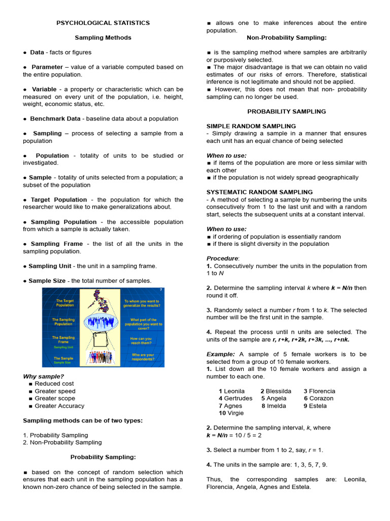 Psychological Statistics Reviewer | PDF | Confidence Interval | Sampling (Statistics)