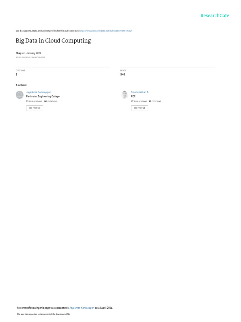 Big Data in Cloud Computing | PDF | Cloud Computing | Big Data