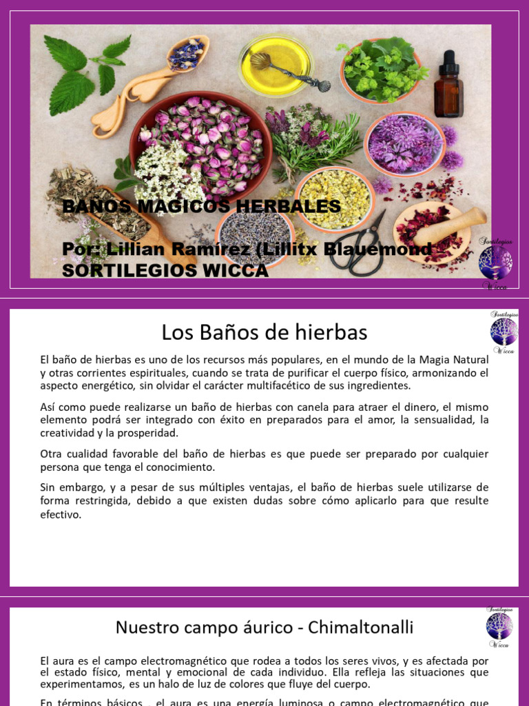 Baños Mágicos Herbales Sortilegios Wicca | PDF