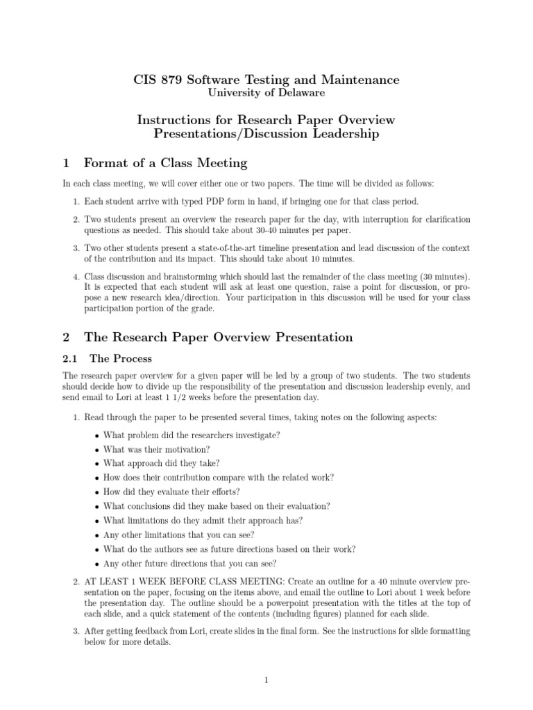 Instructions For Research Papers | PDF | Evaluation | Microsoft Power Point