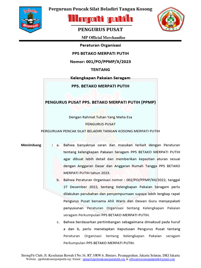 4.2 PO No. 01 - 2023 Kelengkapan Pakaian Seragam PPS. Betako Merpati ...