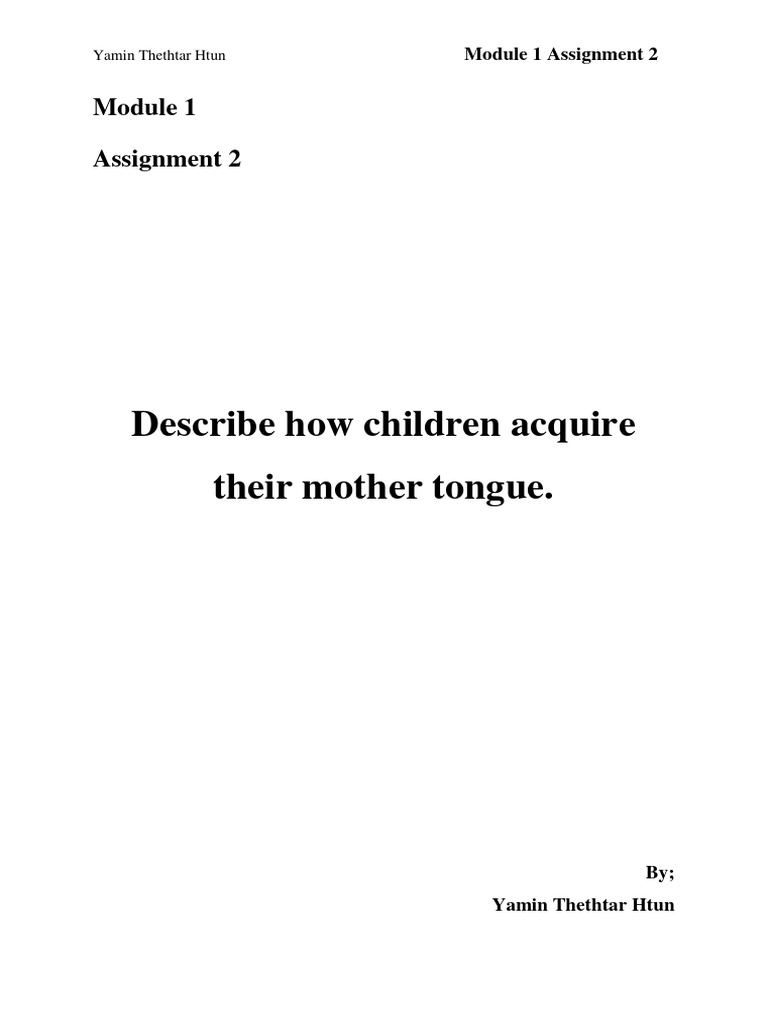 Yamin Thethtar Htun Module 1 Assignment 2 | PDF