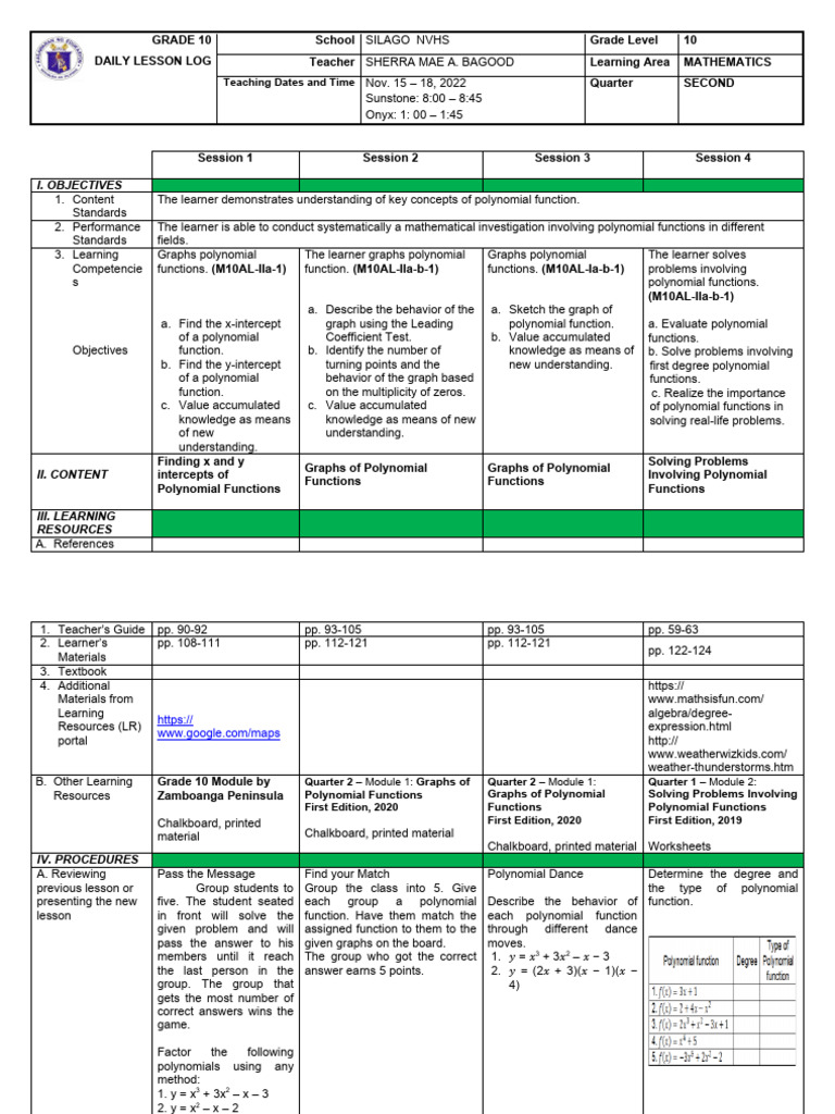 G10 - DLL - 2ND Quarter | PDF