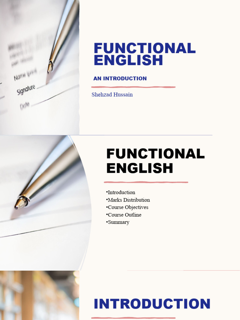 Functional English - Introduction | PDF