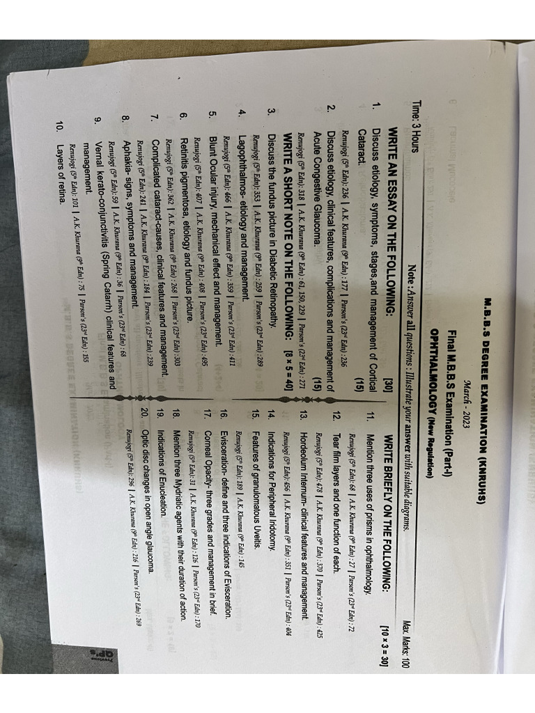 Opthal Sia Papers | PDF