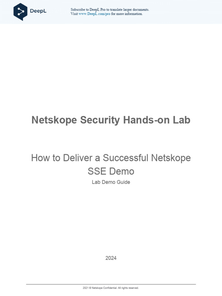 NSCHOL Latam - Lab Guide Casos Uso Netskope SSE en | PDF