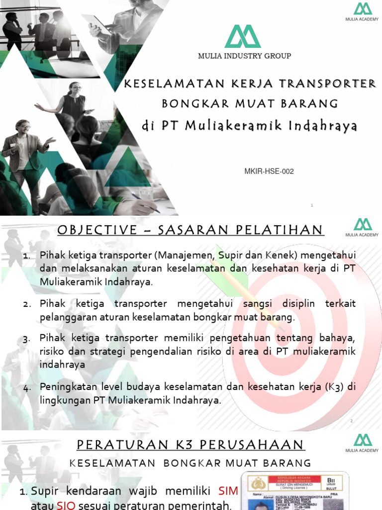 MKIR-HSE-002-Keselamatan Kerja Transporter Bongkar Muat Barang | PDF