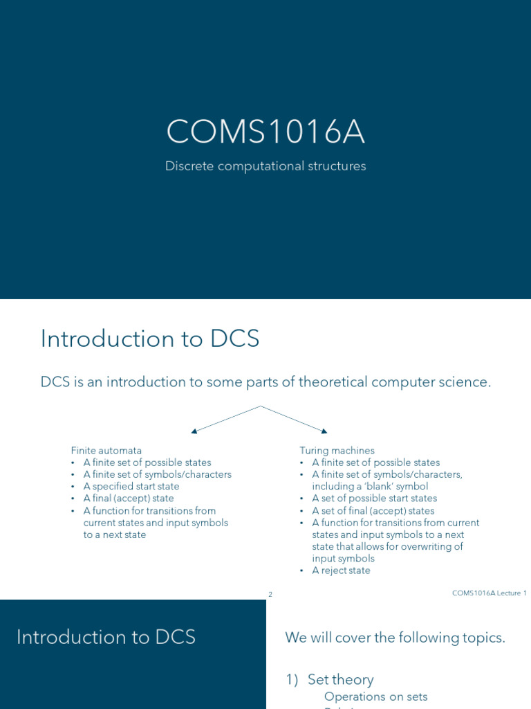 Introduction to Discrete Computational Structures | PDF
