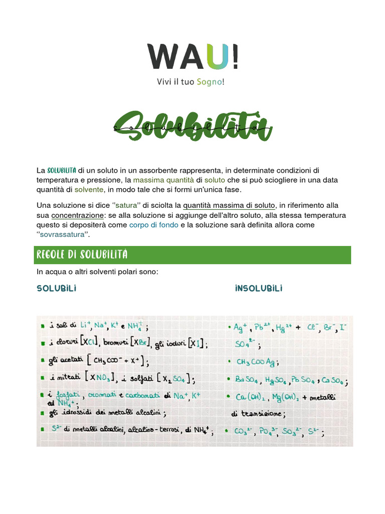 Solubilità | PDF