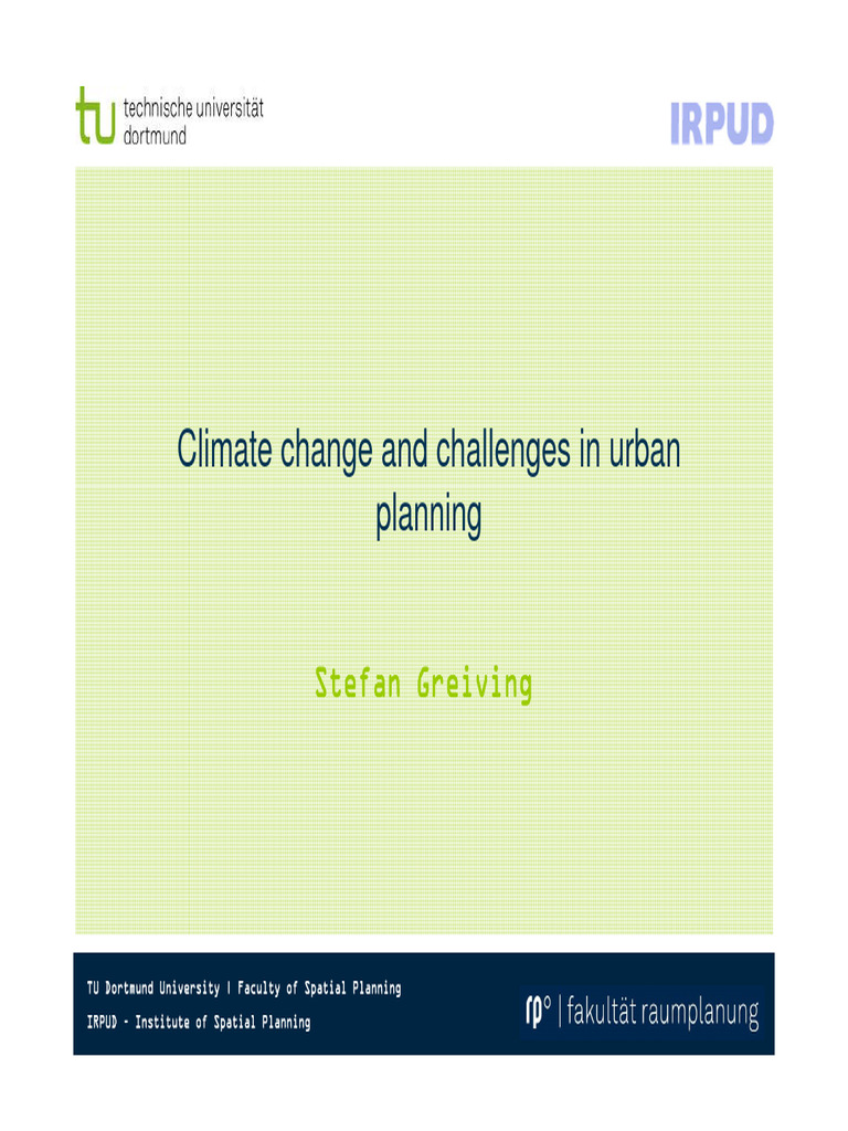 01 - Urban Planning-Challenges SGreiving | PDF | Risk | Climate Change