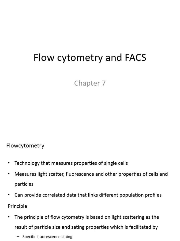 Chapter 7 Flow Cytometry | PDF | Fluorophore | Flow Cytometry