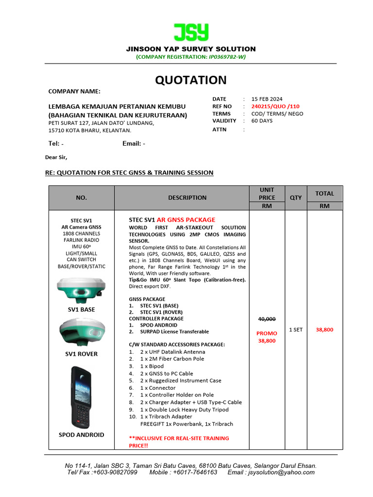 JSY General Quotation (KADA4) | PDF | Electrical Engineering | Computer Science