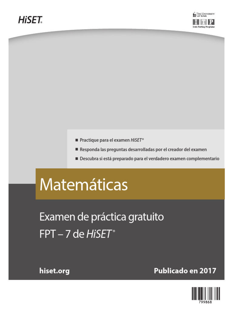 HiSET Math fpt7 Es | PDF