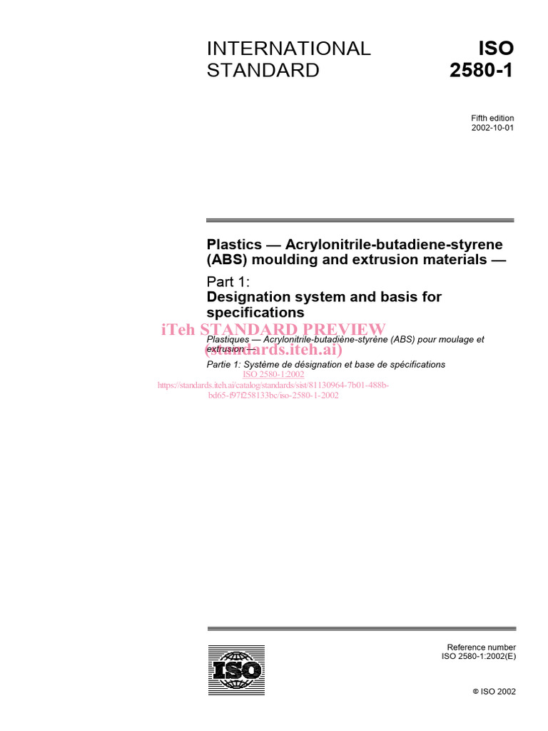 Iso 2580 1 2002 | PDF | International Organization For Standardization ...