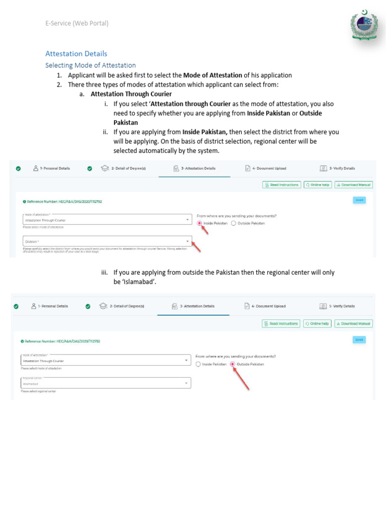 Modes and Fees for Degree Attestation | PDF | Finance & Money Management