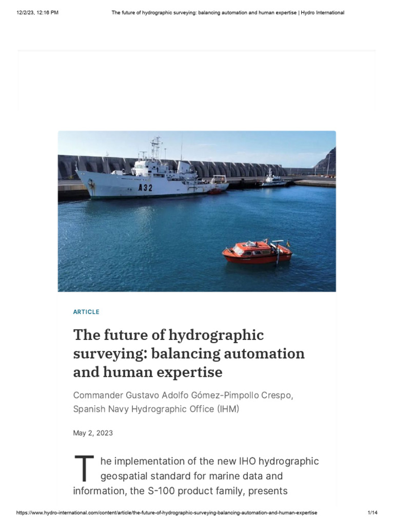 The Future of Hydrographic Surveying - Balancing Automation and Human ... The Future of Hydrographic Surveying - Balancing Automation and Human ...
