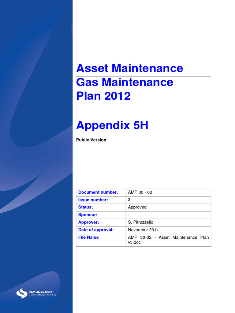Gas Asset Maintenance Plan Public Version | PDF | Valve | Calibration