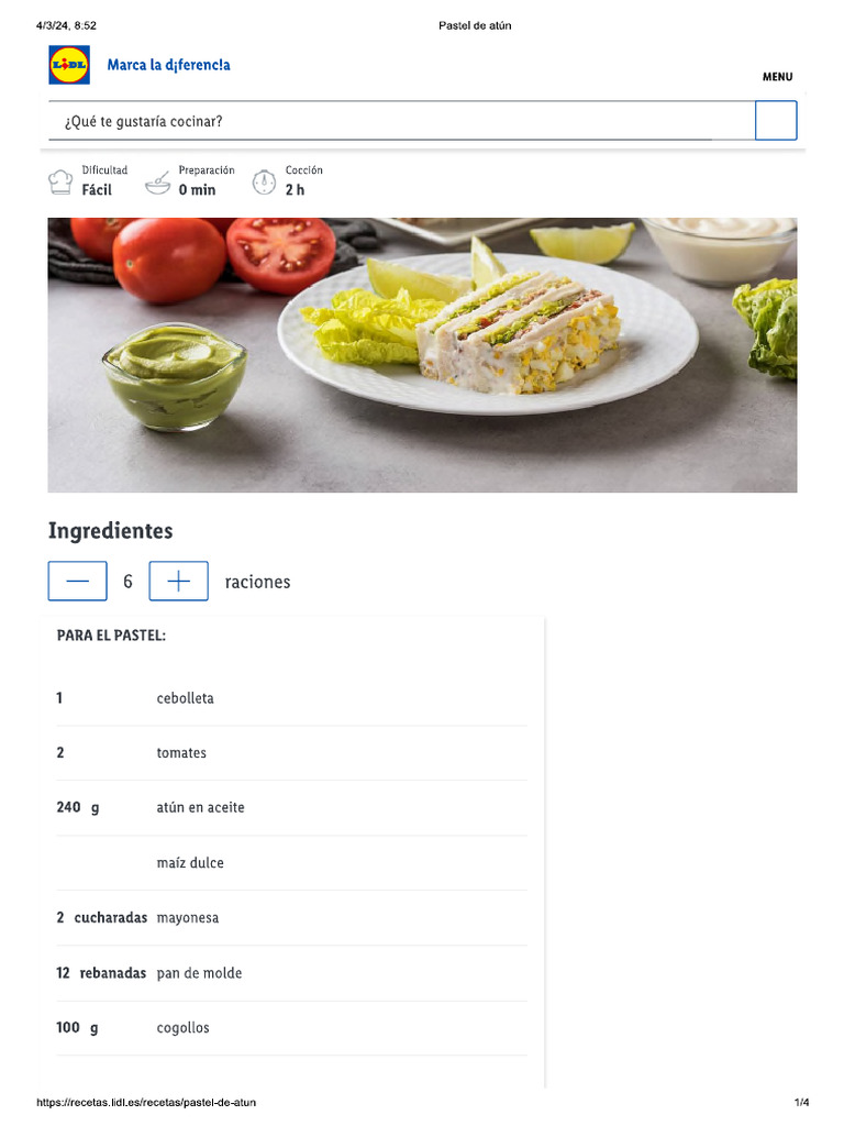 Pastel de Atún | PDF