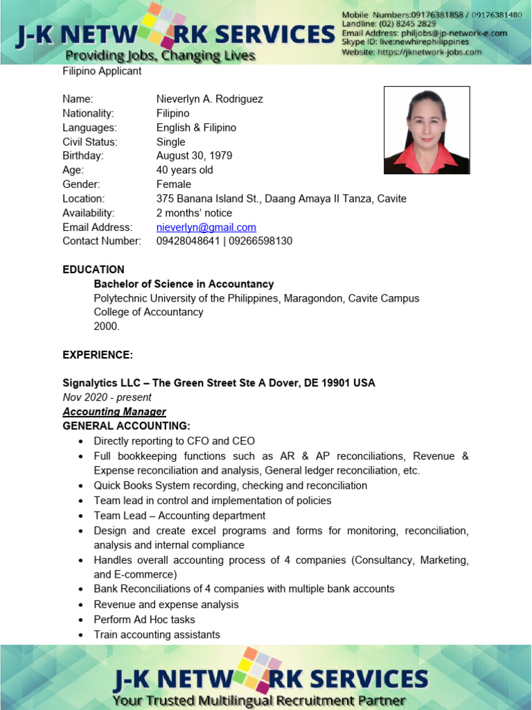 Resume Template - EXEC | PDF | Accounts Payable | Financial Statement