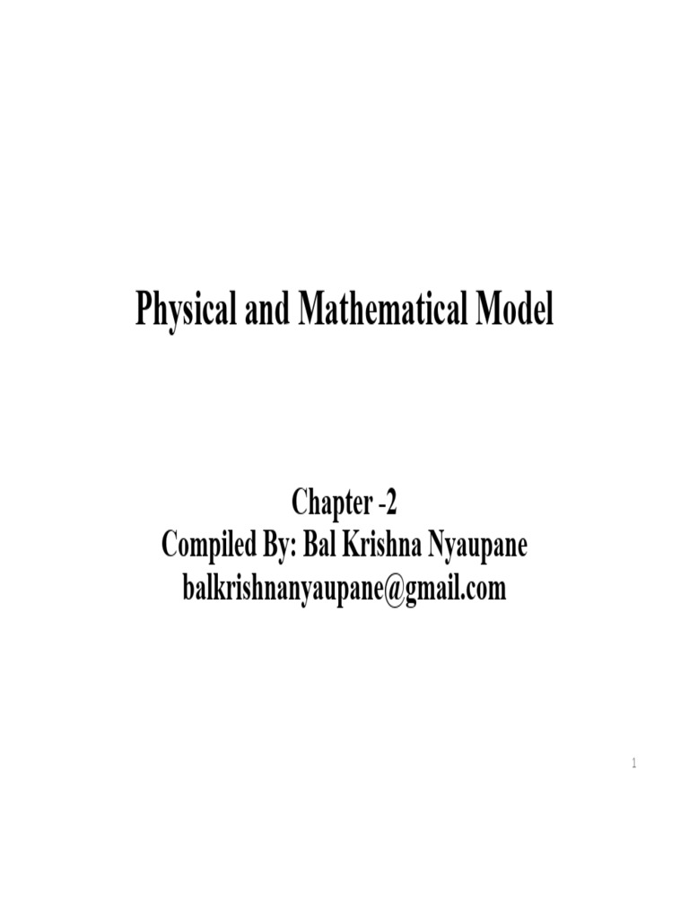 Chapter - 2 - Physical and Mathematical Model | PDF