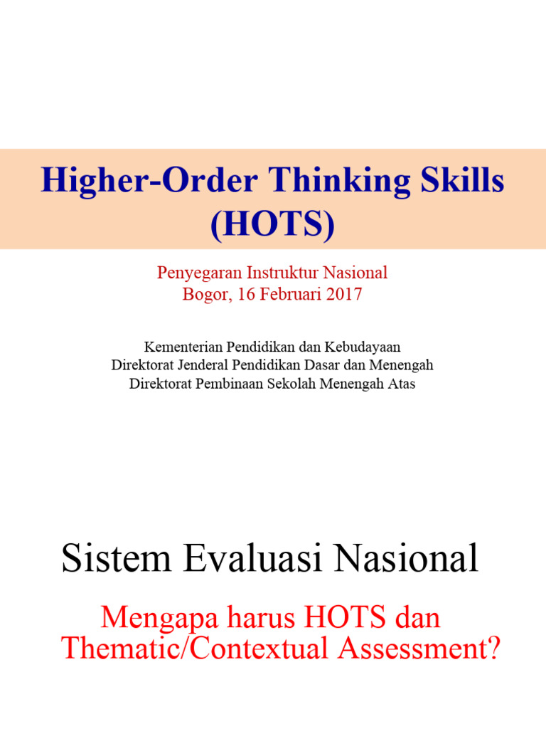 Penulisan Soal HOTS | PDF