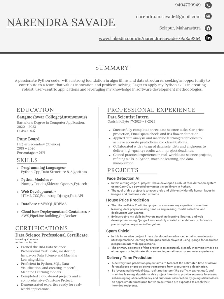 Resume 2023 | PDF | Machine Learning | Python (Programming Language) Resume 2023 | PDF | Machine Learning | Python (Programming Language)