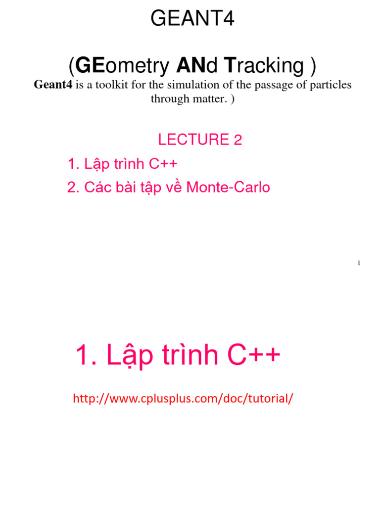 Geant4 Lecture2 | PDF