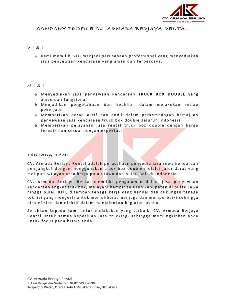 Company Profile CV ABR | PDF