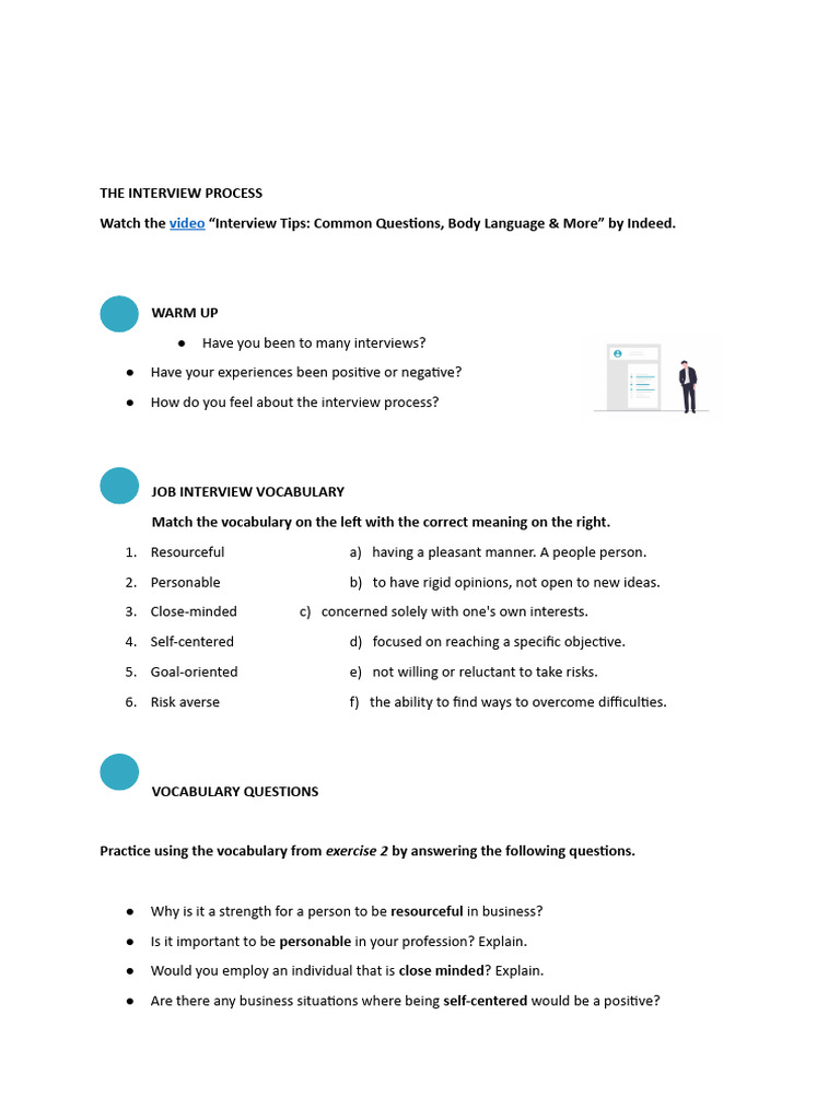 Interview Student | PDF | Job Interview | Vocabulary