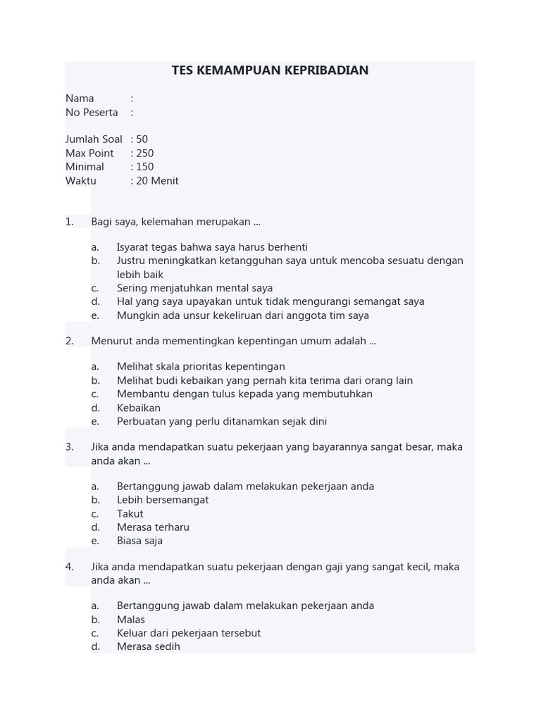 Soal TKP | PDF