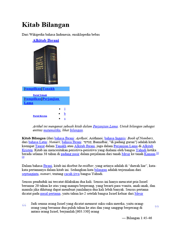 Kitab Bilangan | PDF