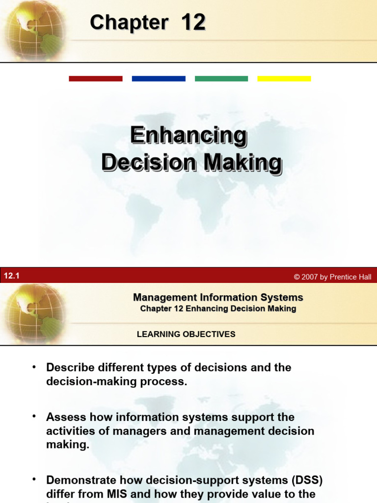 Laudon MIS10 ch12 | PDF | Decision Support System | Decision Making