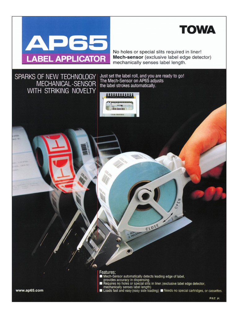 Aplicator de Etichete Towa Ap65 60 364 | PDF