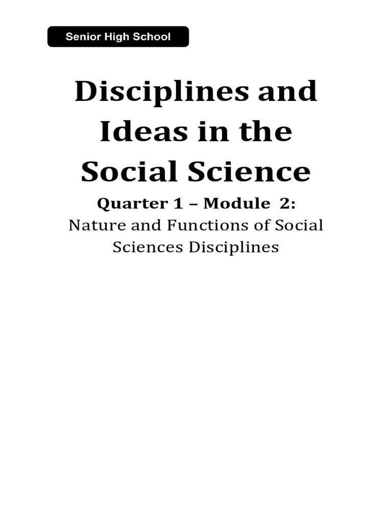 DISS LESSON2 Nature and Functions of Social Sciences Disciplines PR ...