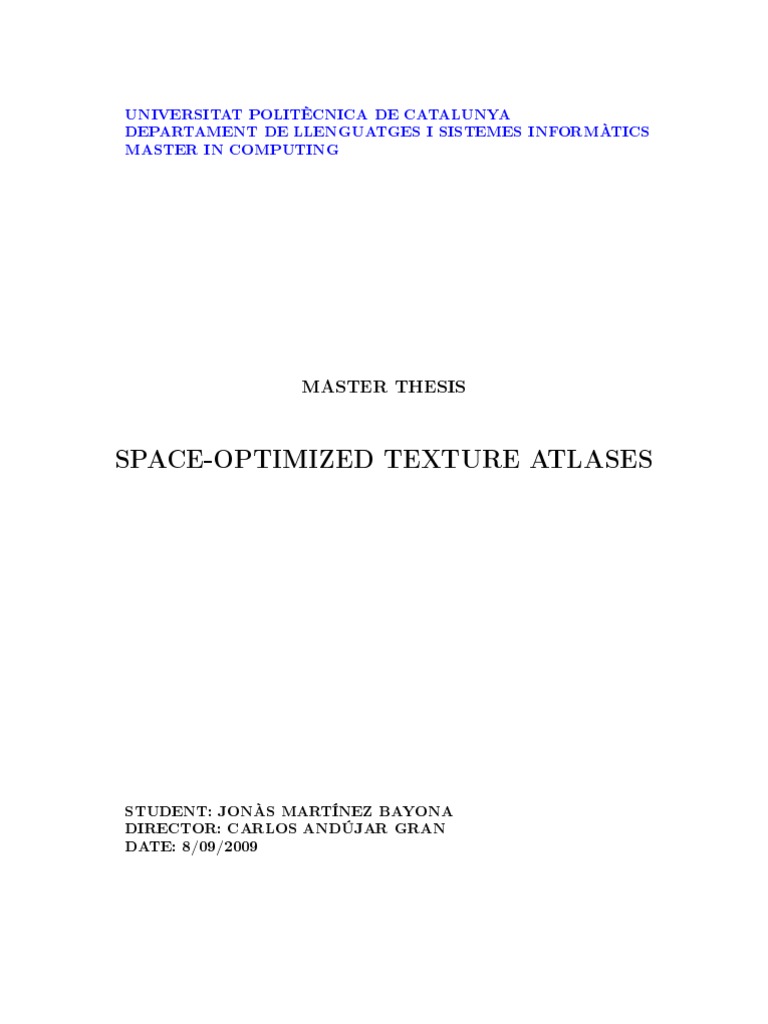 Space-Optimized Texture Atlases | PDF | Data Compression | Texture Mapping