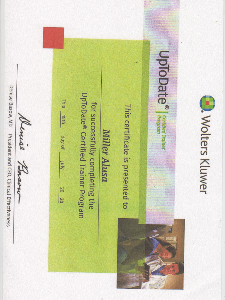 UpToDate Certificate | PDF