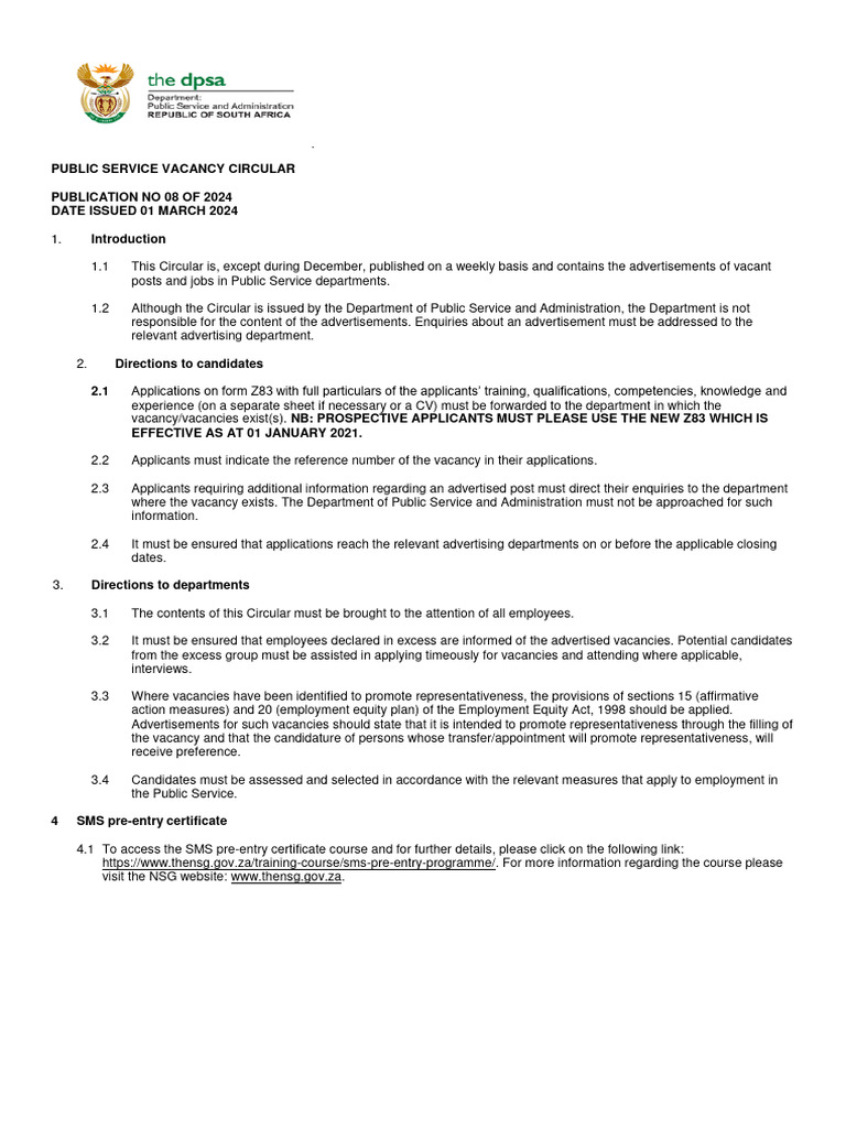Public_service_vacancy_circular_national | PDF | Consultant ...