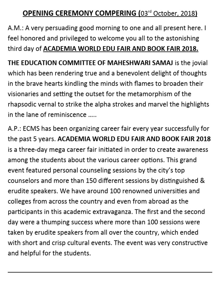 Opening Compering Day 3 Final | PDF | Religion & Spirituality