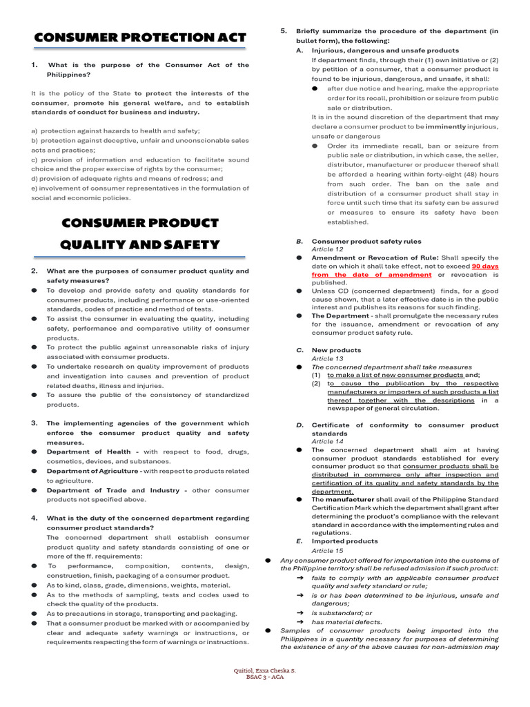 Consumer Protection Act | PDF