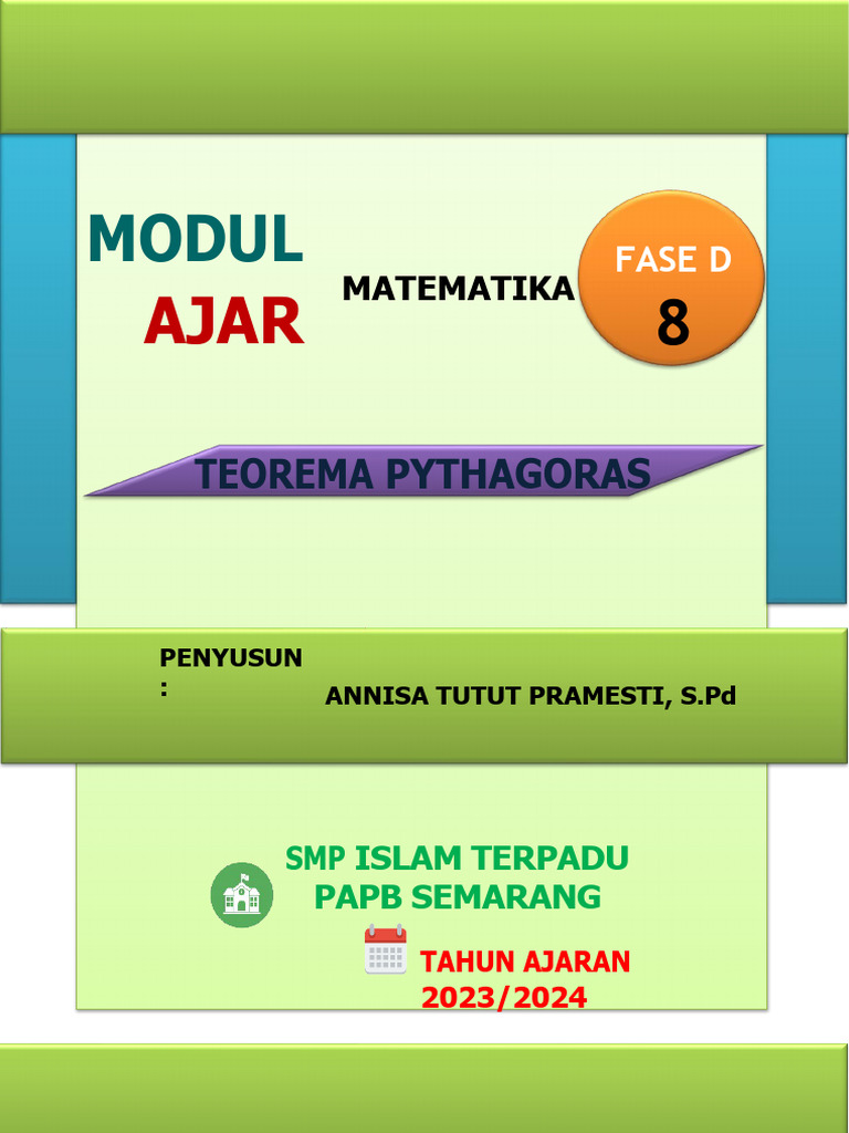 Modar Teorema Pythagoras Kelas VIII | PDF