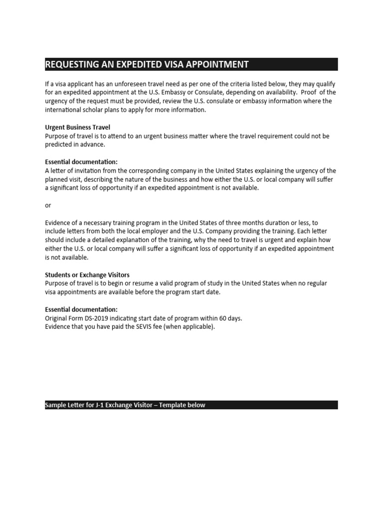 j1_expedite_visa_appointment_request_letter_template | PDF j1_expedite_visa_appointment_request_letter_template | PDF