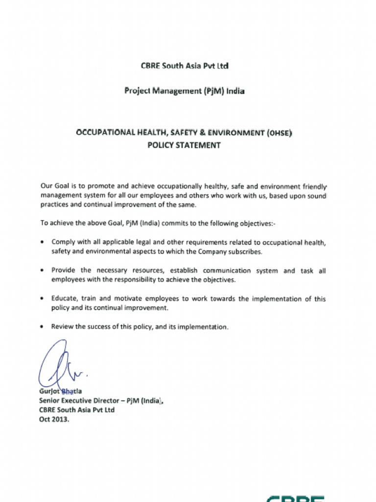 OHSE Policy | PDF