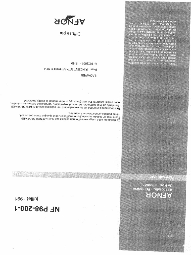 NF P 98-200-1 | PDF