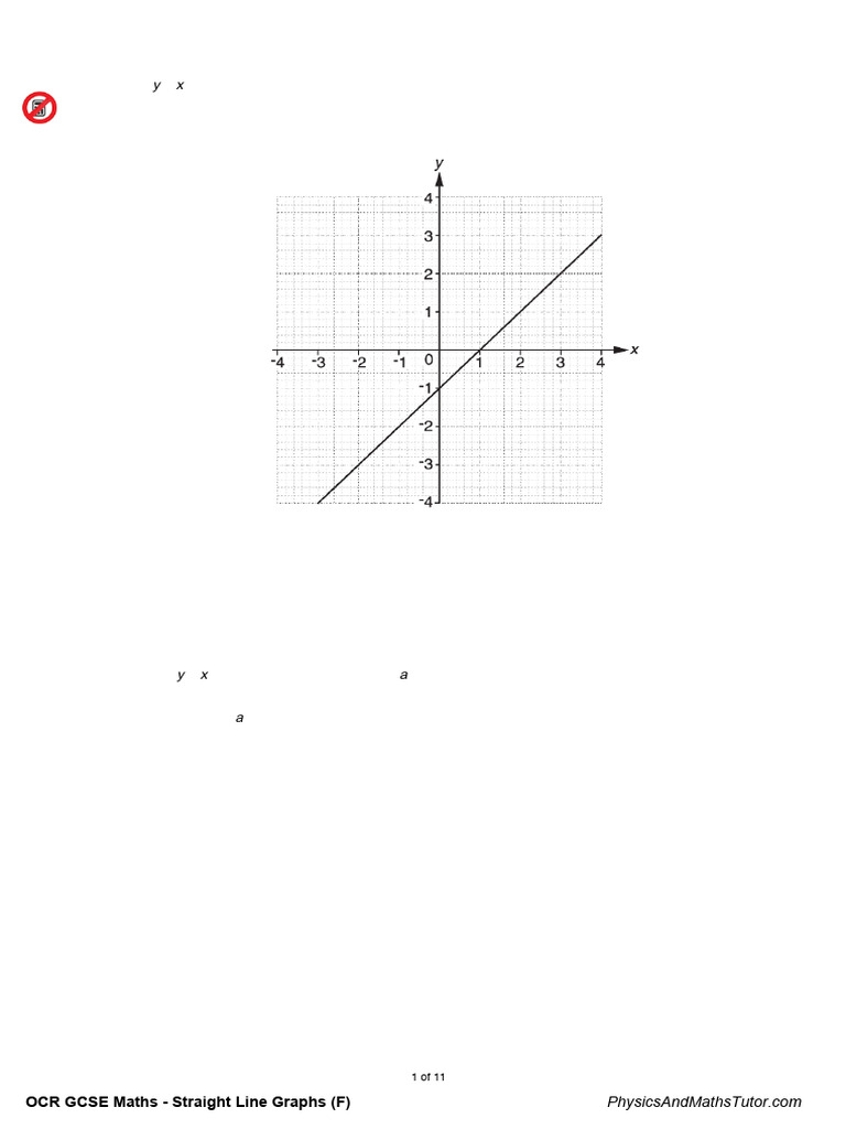 Straight Line Graphs (F) | Download Free PDF | Cartesian Coordinate System
