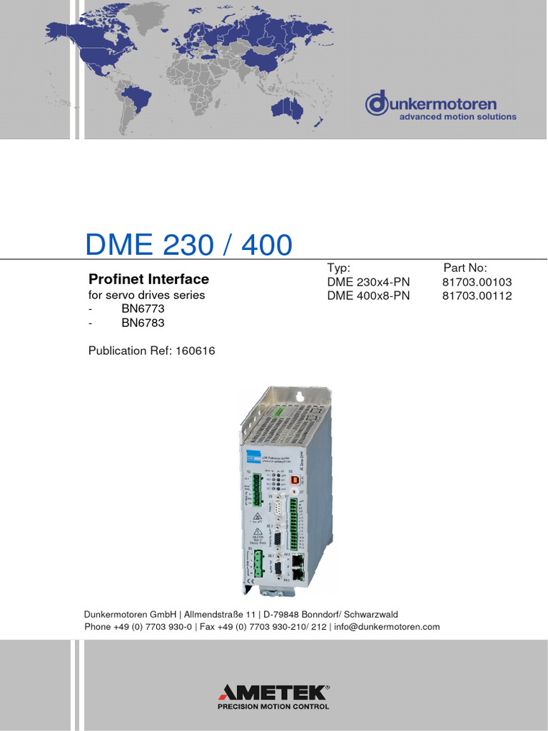 DME 230 400 Profinet Interface | PDF | Manufactured Goods | Computer Networking