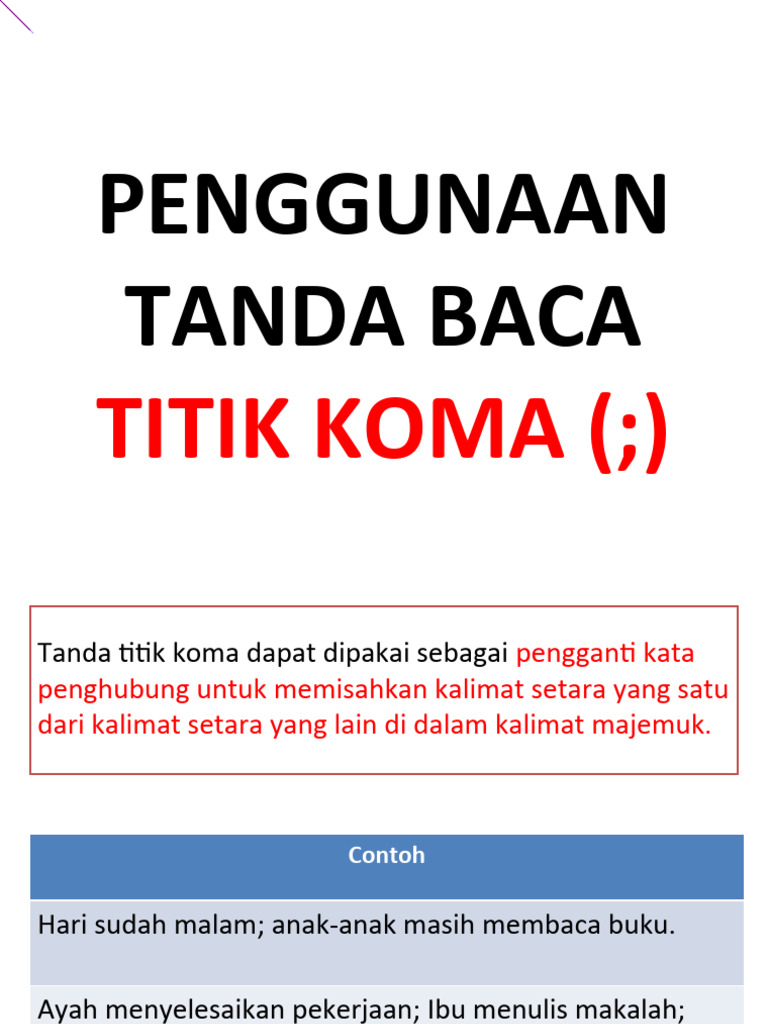 Penggunaan Titik Koma Cara Merapikan Tulisan Setelah Titik Dua Di