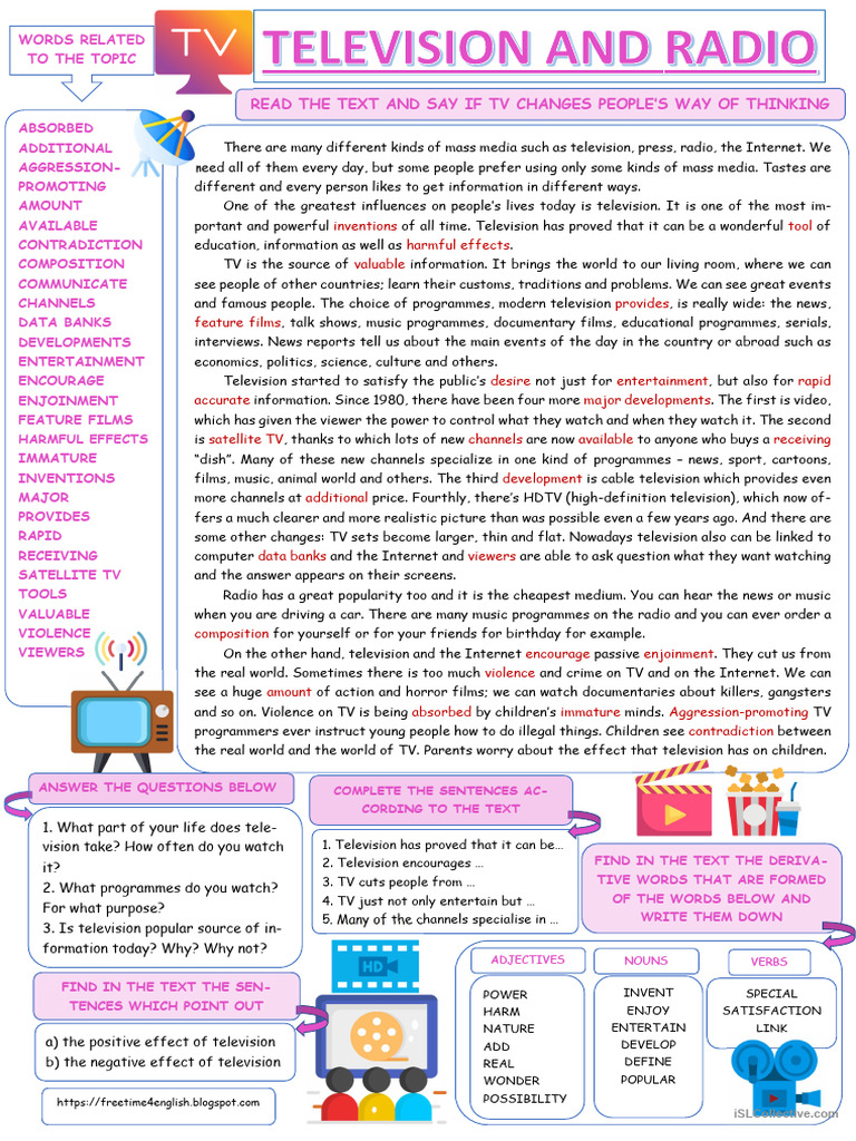 Mass Media. Radio and Television | PDF | Television | Mass Media