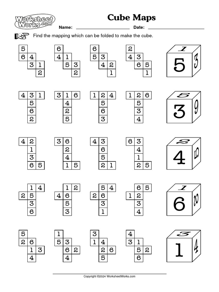 WorksheetWorks_Cube_Maps_2 | PDF