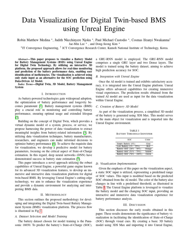 Data Visualization For Digital Twin-Based BMS Using Unreal Engine | PDF | Visualization ...