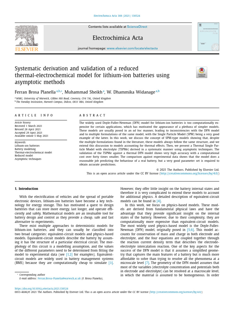 Systematic Derivation And Validation Of A Reduced Electrochemical Model For Lithium Ion